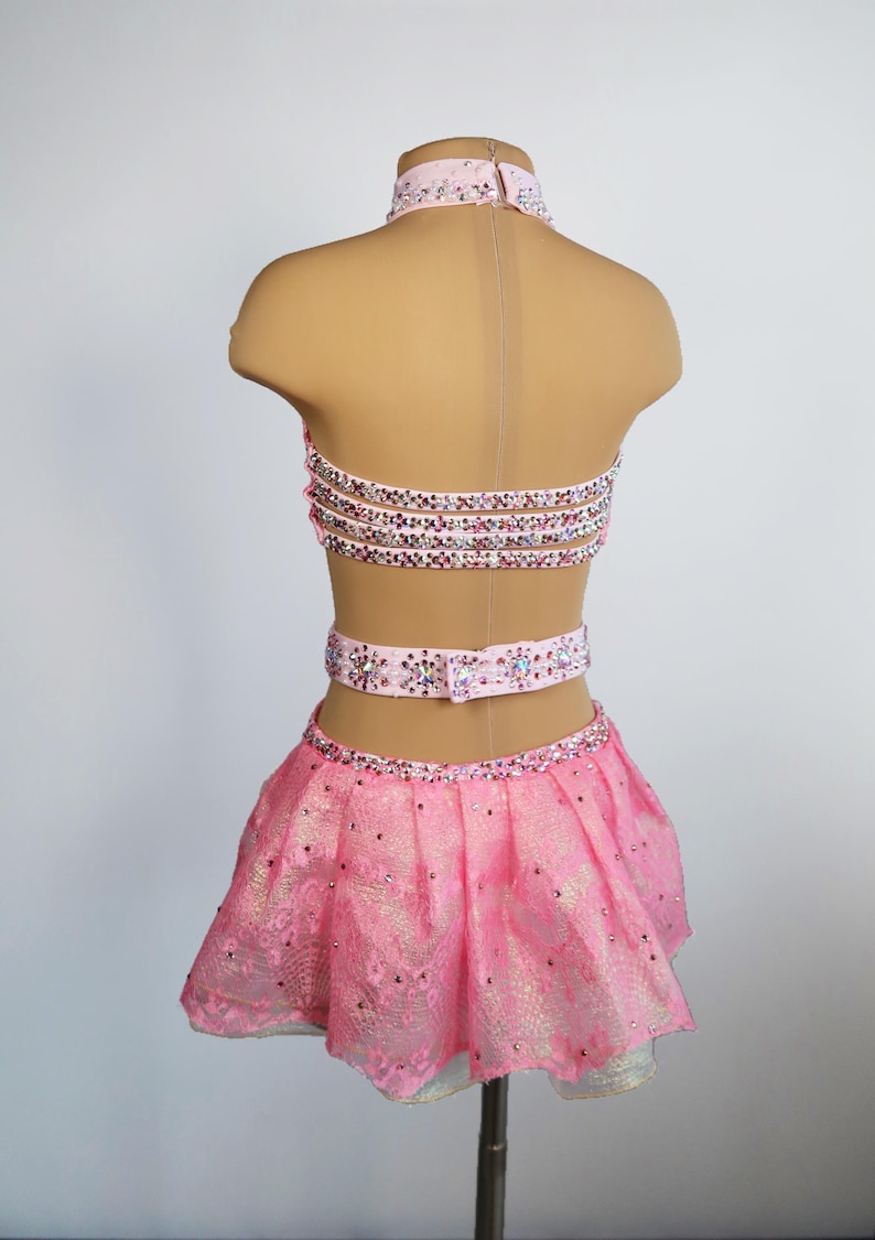 Pink Girls One-piece Jazz Dance Costume, Custom Couture Costumes ...