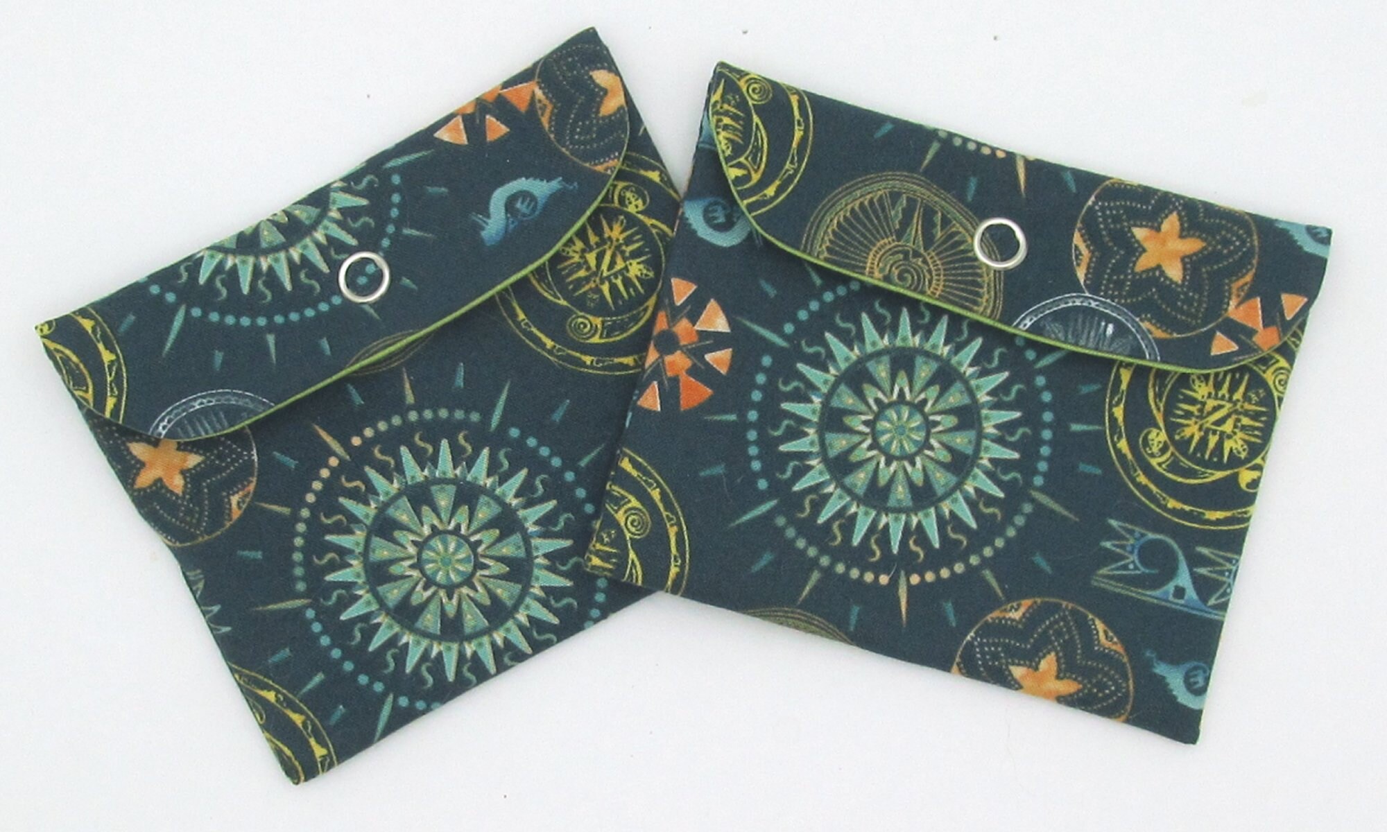 Teal Map Symbols Print Flap Top Snap Closure Bag Lined Single - Etsy