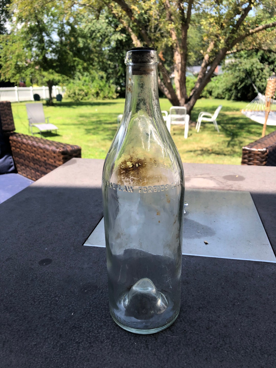 Antique 4 5 Quart Clear Liquor Bottle Etsy antique-4-5-quart-clear-liquor-bottle-etsy
