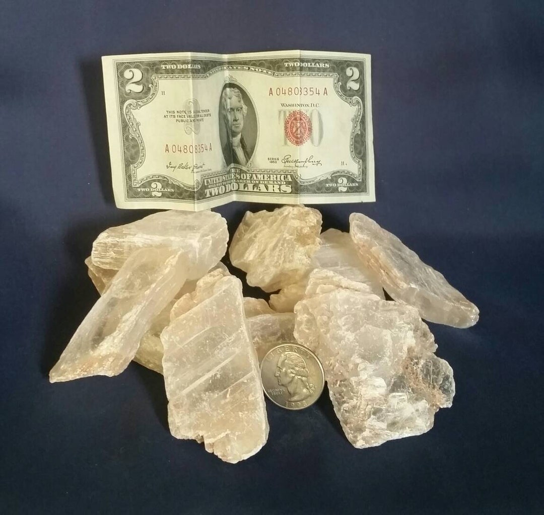 SALE / 1 Lb. Raw Selenite Crystal / Selenite Slabs Crystal Grid ...