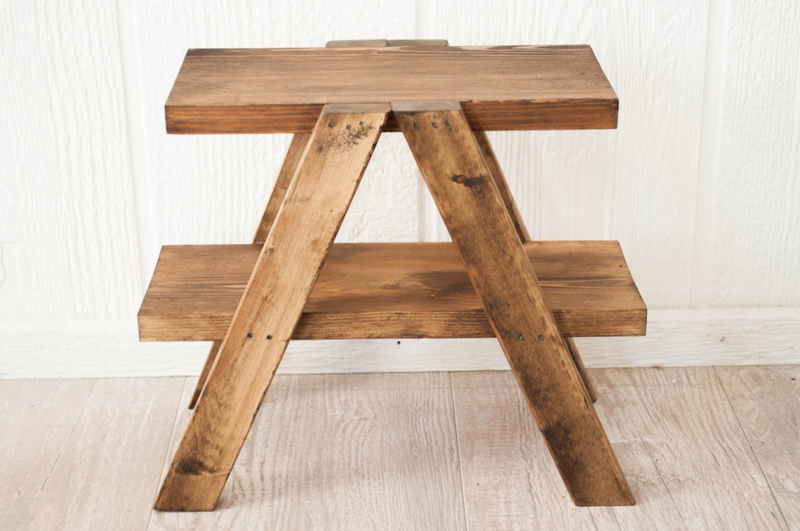 Tiered Tray Ladder, Mini Ladder Riser, Mini Ladder Shelf, Farmhouse ...
