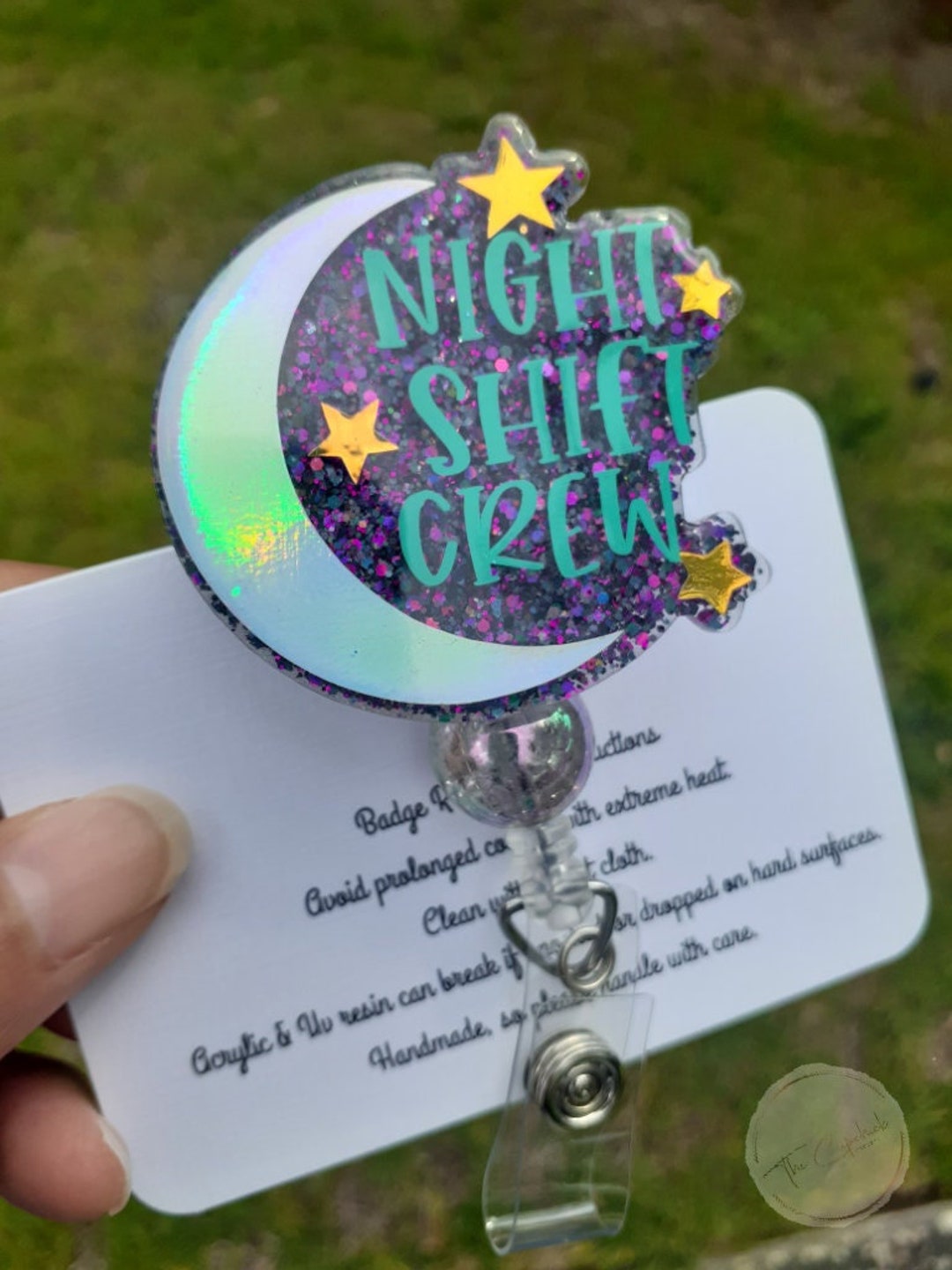 Night Shift Crew Badge Reel,medical Office,coworker Gifts,rrt Gifts,rn ...