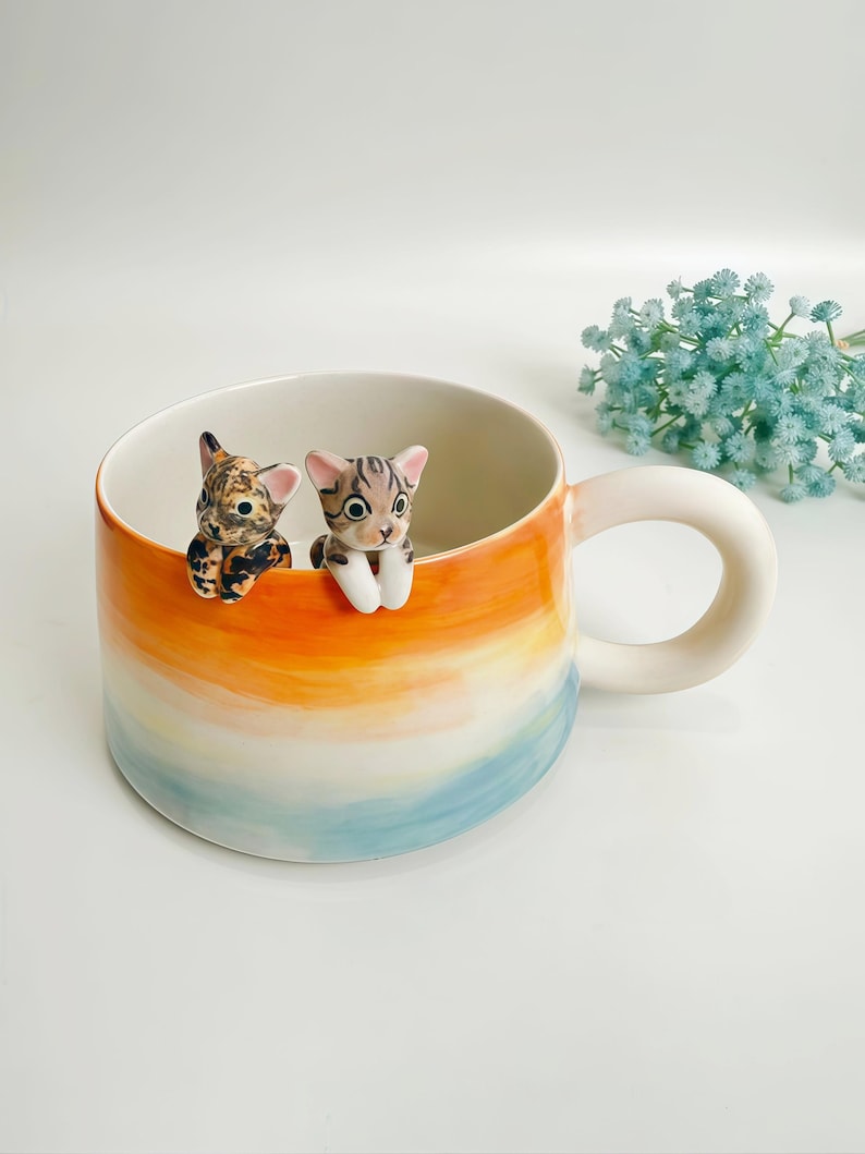 Custom Color Pet Statue Cup, Custom Pet Portrait Mug, Personalized Pet ...