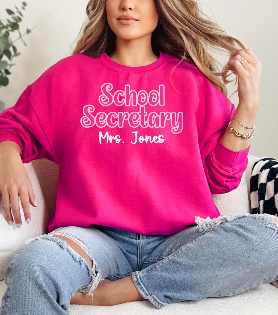 Personalized School Secretary Sweatshirt, Secretary Crewneck, School ...