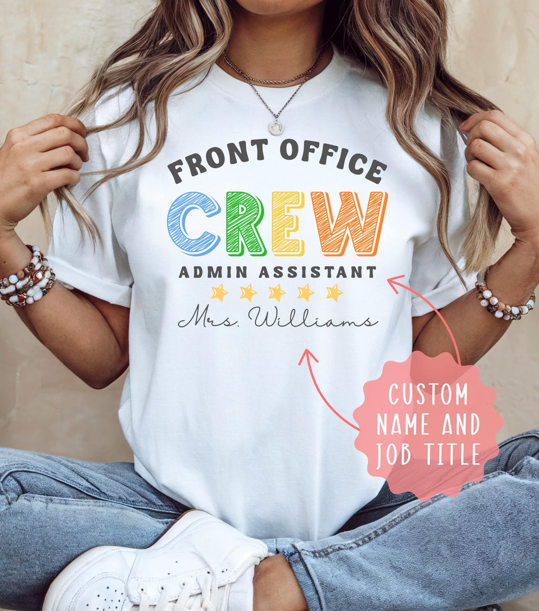 Custom Front Office Shirts, Personalized Admin Shirts, Admin Team ...