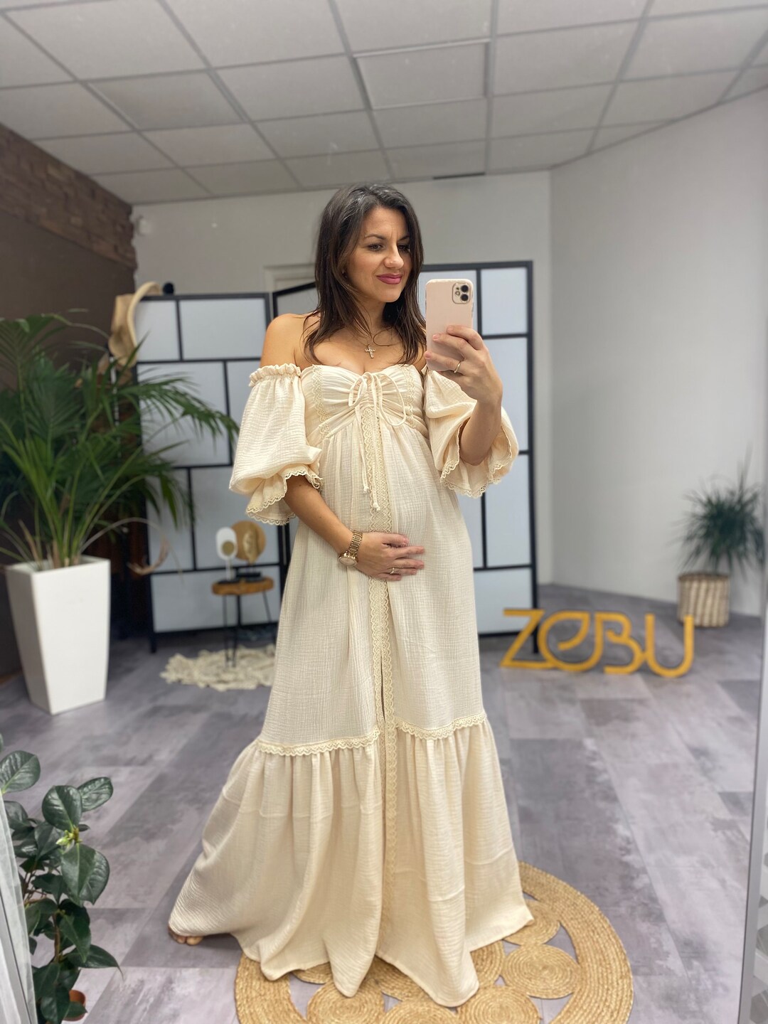 Boho Maternity Dress | Maternity Gown for Photoshoot | Boho Maxi Dress ...