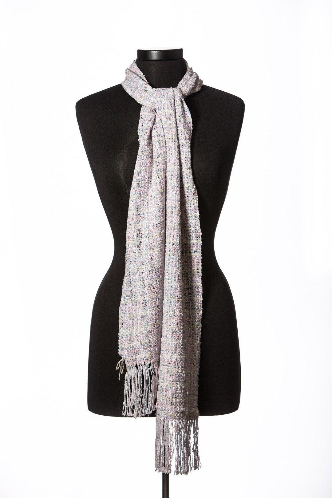 Light Pink Scarf, Handwoven Scarf, Lightweight Scarf, Cotton Scarf - Etsy