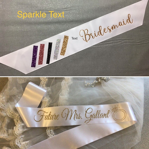 Bridal Party Sash - Etsy