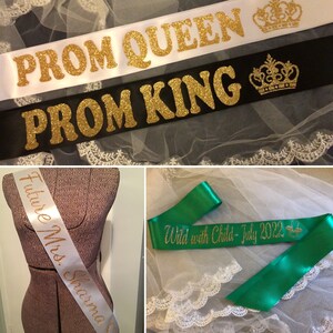 Retirement Sash / Customized Sash / Sweet 16 / Bride to Be / Bridesmaid ...