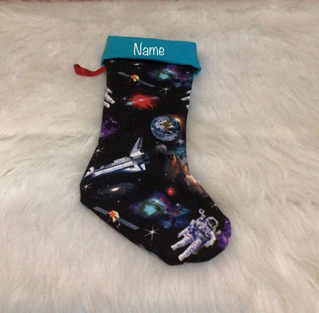 Astronaut Stocking Space Galaxy Stocking Personalized - Etsy