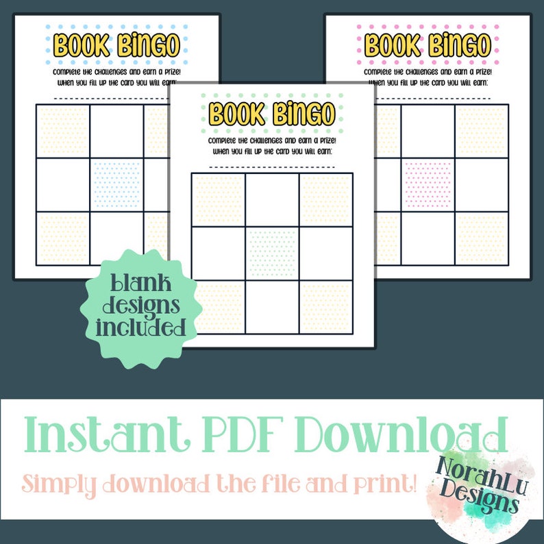 PRINTABLE Book Bingo Tracker, Summer Reading Chart, Summer Bingo for ...