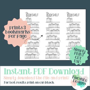 NEW 2025 PRINTABLE Book Tracker Bookmarks, Book List Coloring, Book Log ...