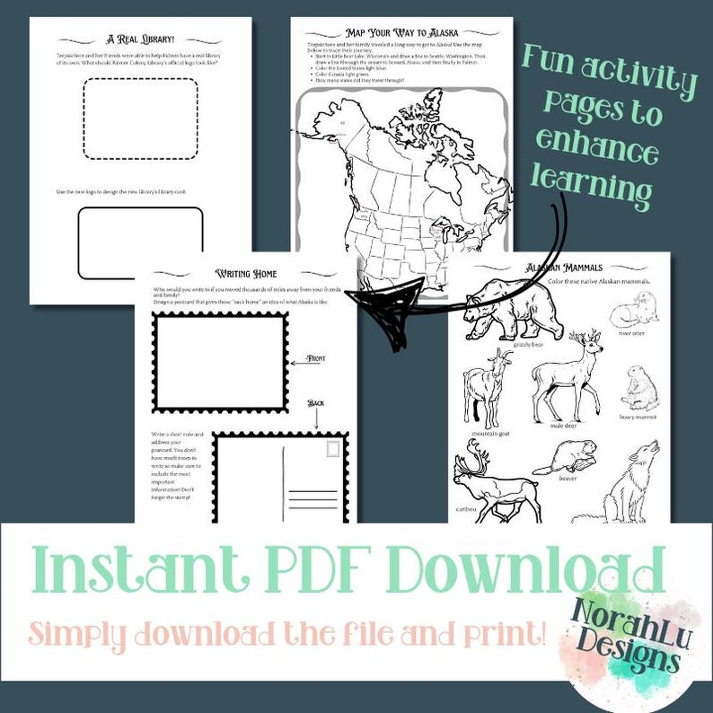PRINTABLE Sweet Home Alaska Activity Pack; Literature, ELA, Printable ...