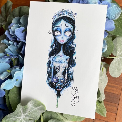 Victors Drawing Art Print / Corpse Bride Burton Van Dort - Etsy