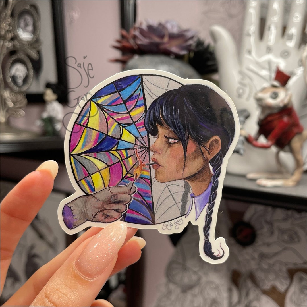 Wednesday X Thing Sticker - Etsy