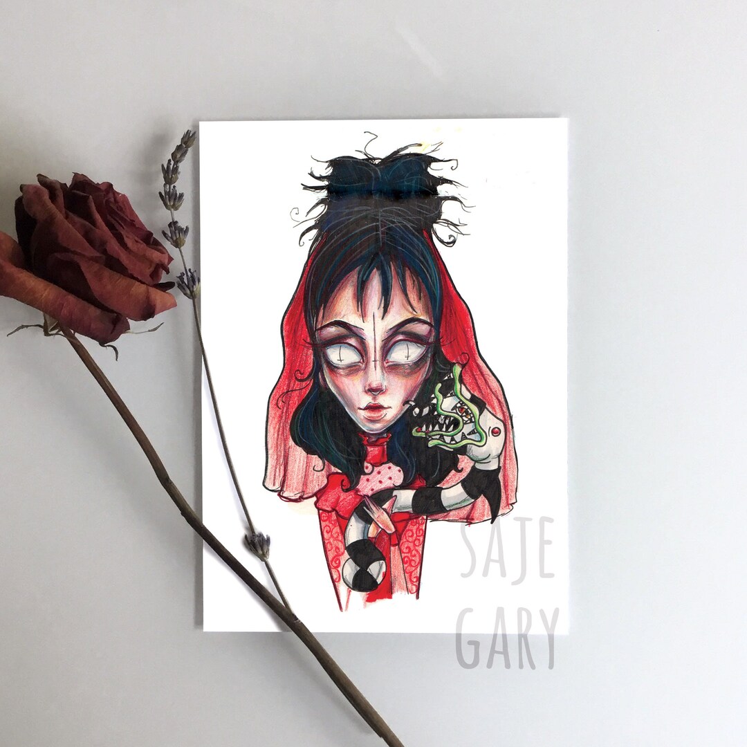 Lydia Bride Art Print 5x7 - Etsy