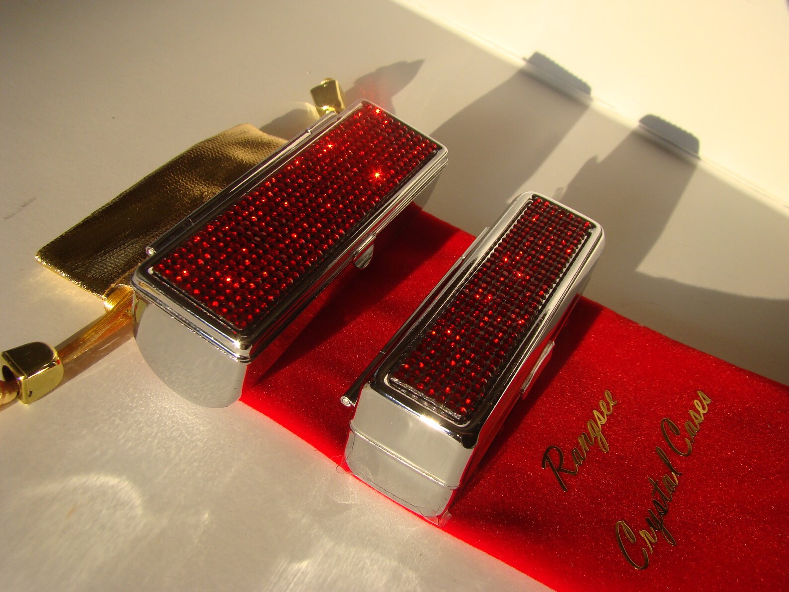 Lipstick Case With Mirror, Lipstick Box, Lipstick Holder, Red Siam ...