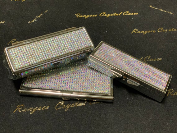 Pill Box/pill Container/pill Case With Crystal AB Rhinestone - Etsy