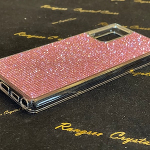 Galaxy Note 20, Note 20 Ultra With Pink Rose Rhinestone Crystals on ...