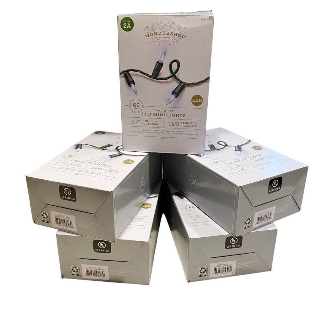 5 Boxes COOL WHITE LED Mini Lights Indoor/outdoor 60 Lights - Etsy