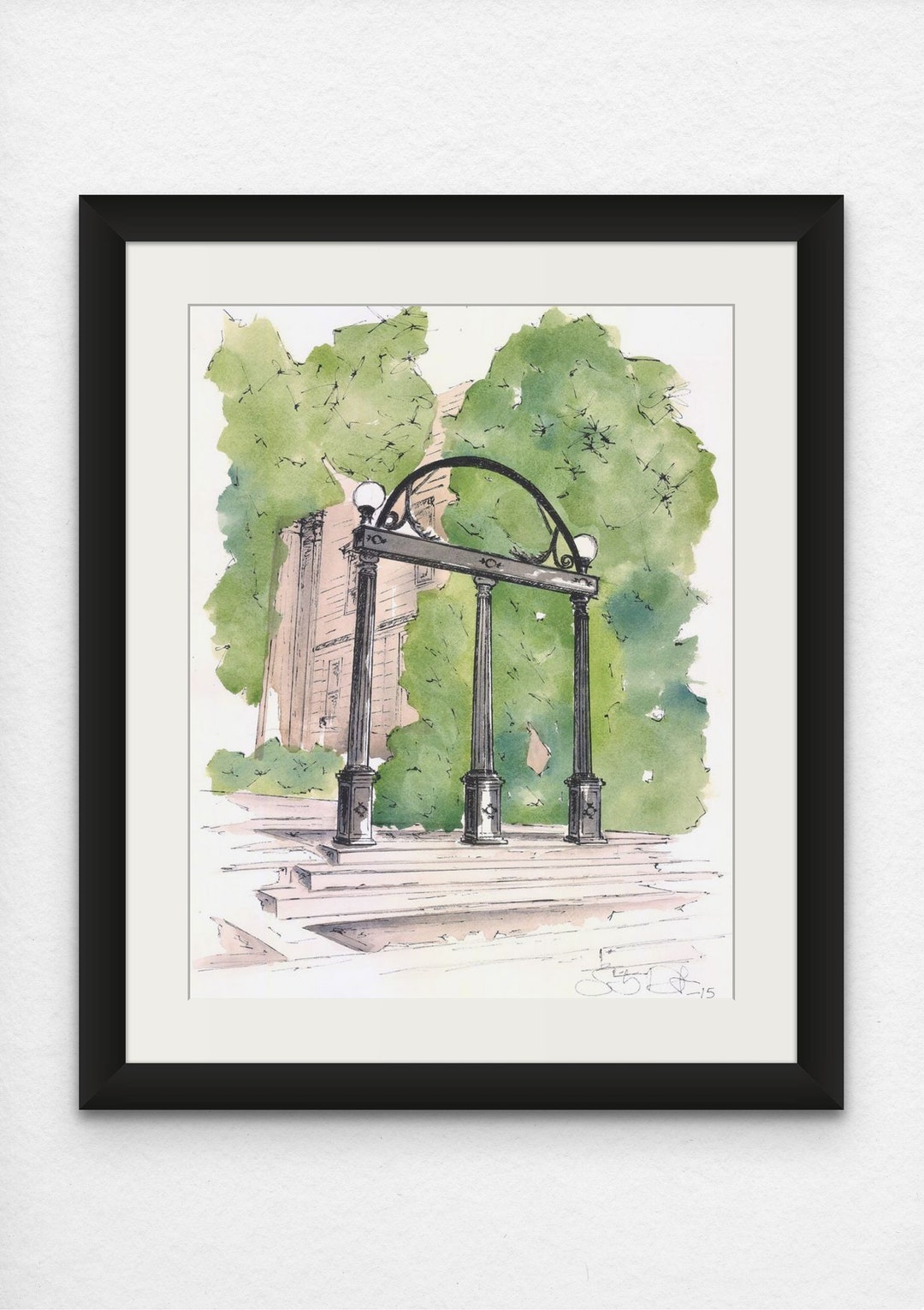 Watercolor Giclee Fine Art Print of the Arch at the University of ...