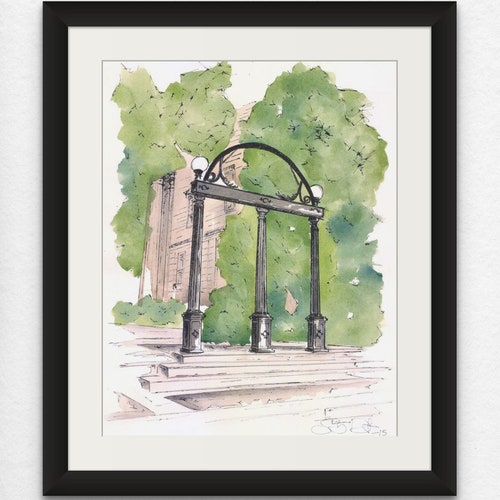University of Georgia UGA Arch Print - Etsy