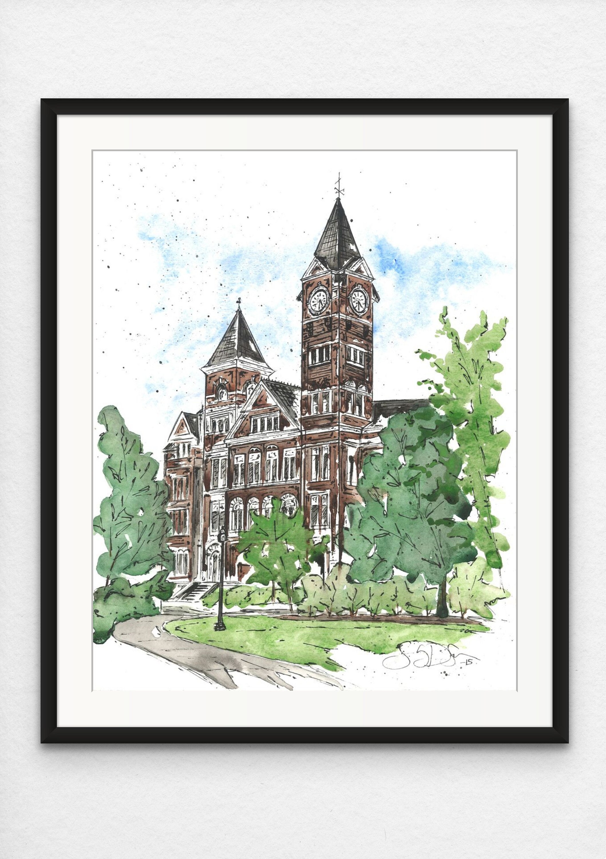 Auburn's Samford Hall Auburn Alabama Giclee - Etsy
