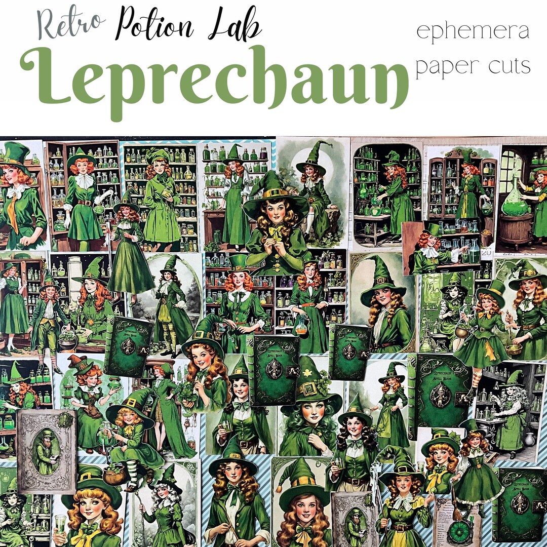 MEGA PACK, Leprechaun Potion Lab Medley, Paper Cuts, Ephemera, 47 ...