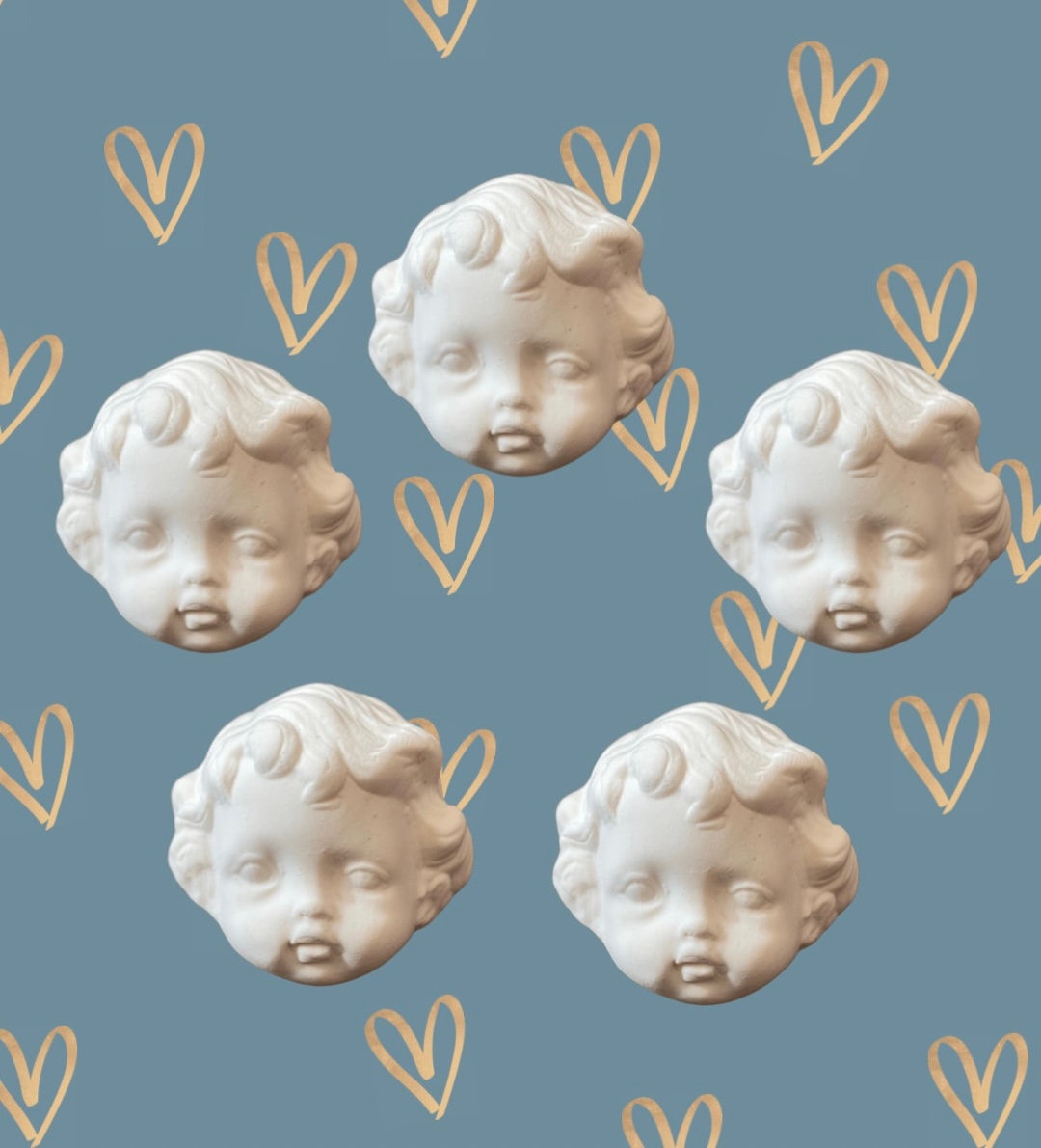 Polly Style Set of 5 Doll Heads Unfinished Lisa Kettell Designs - Etsy