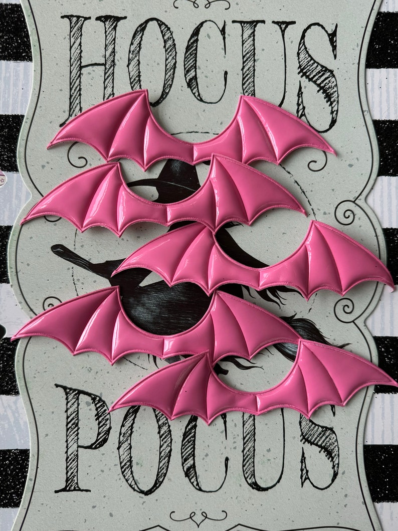 Medium Size, Pink Bat Wings 5.4 Inches Gothic Style Supply, Lisa ...