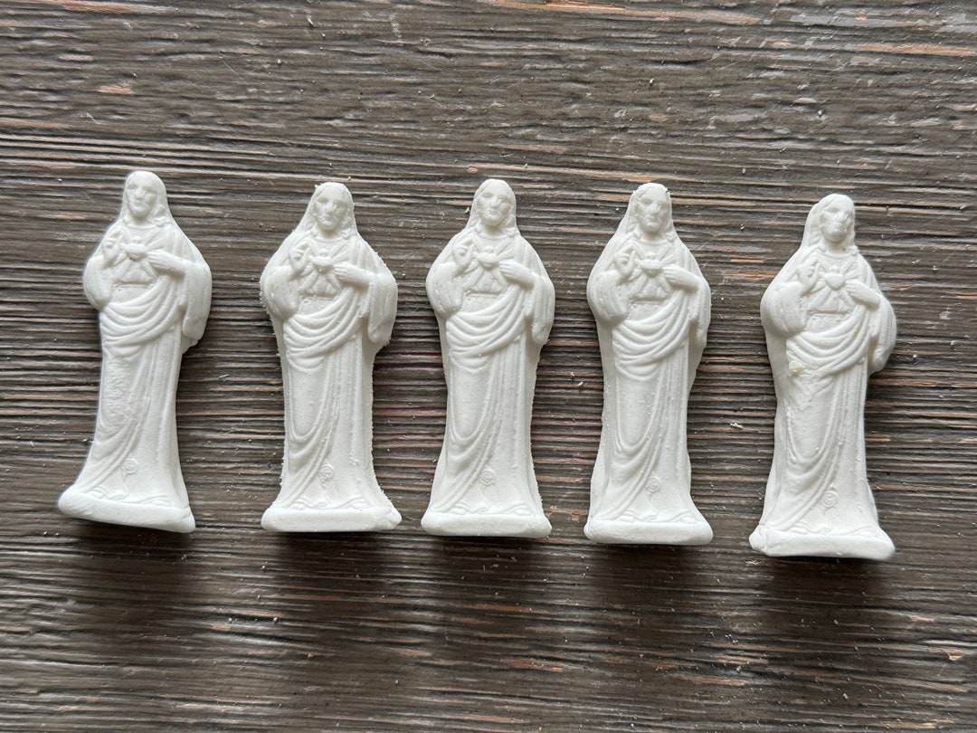 Tiny Jesus Statues, Unfinished, Assemblage, Set of 5, Embellishments ...