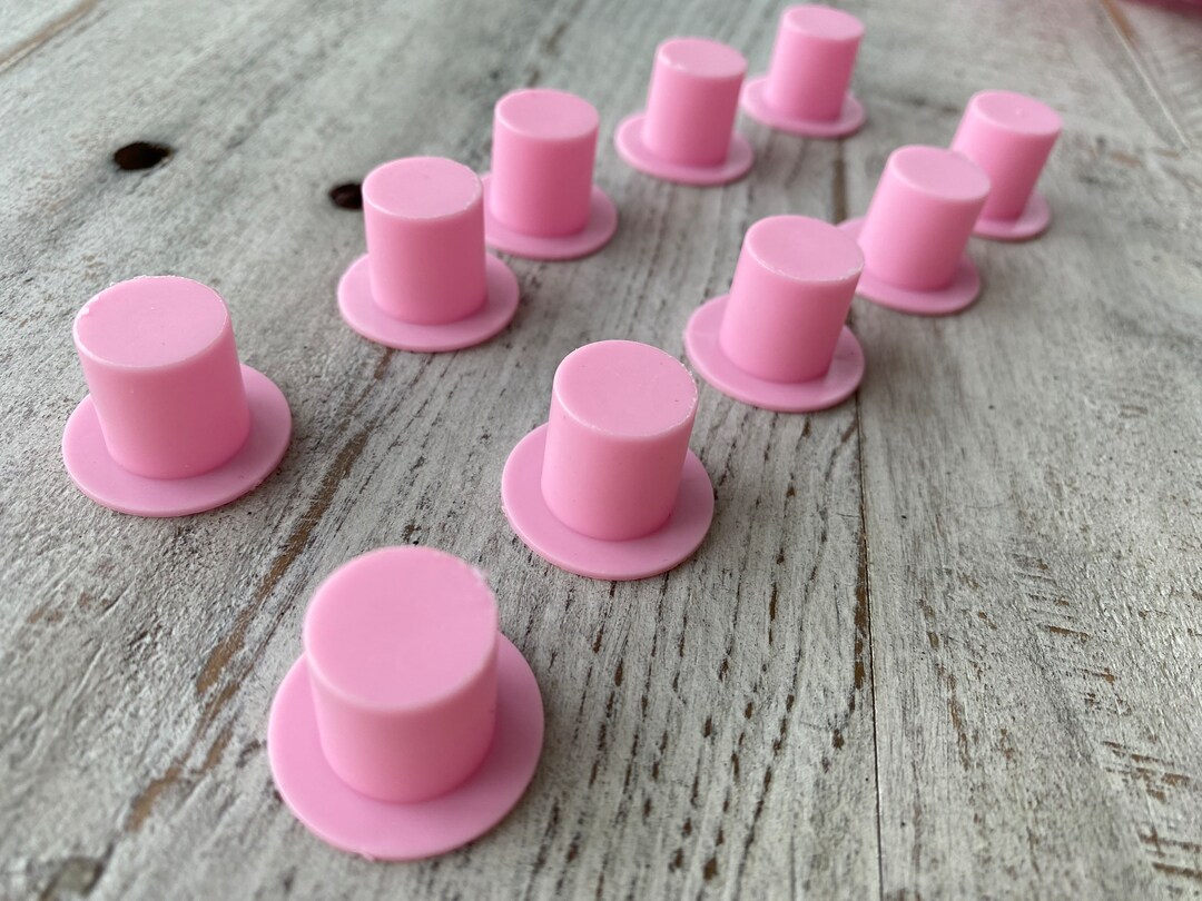 10 Light Pink Miniature Top Hats, Retro Style Supply, Lisa Kettell - Etsy