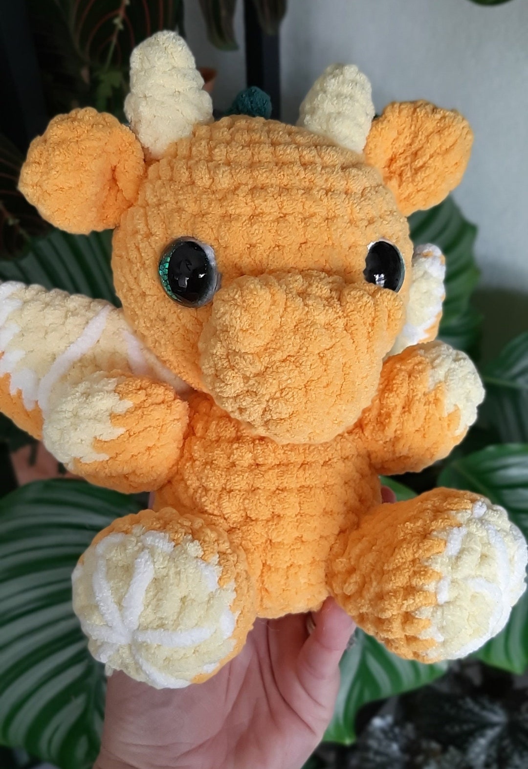 Crochet Lemon Dragon Plushie, Soft Dragon, Crochet Dragon Gift, Dragon ...