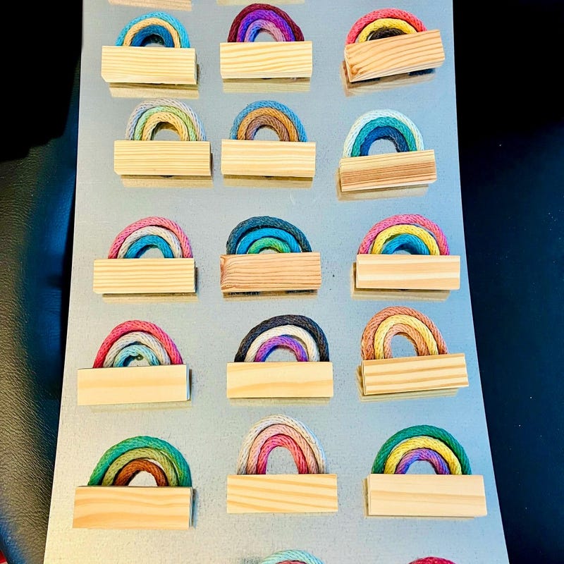 Rainbow Jenga - Etsy
