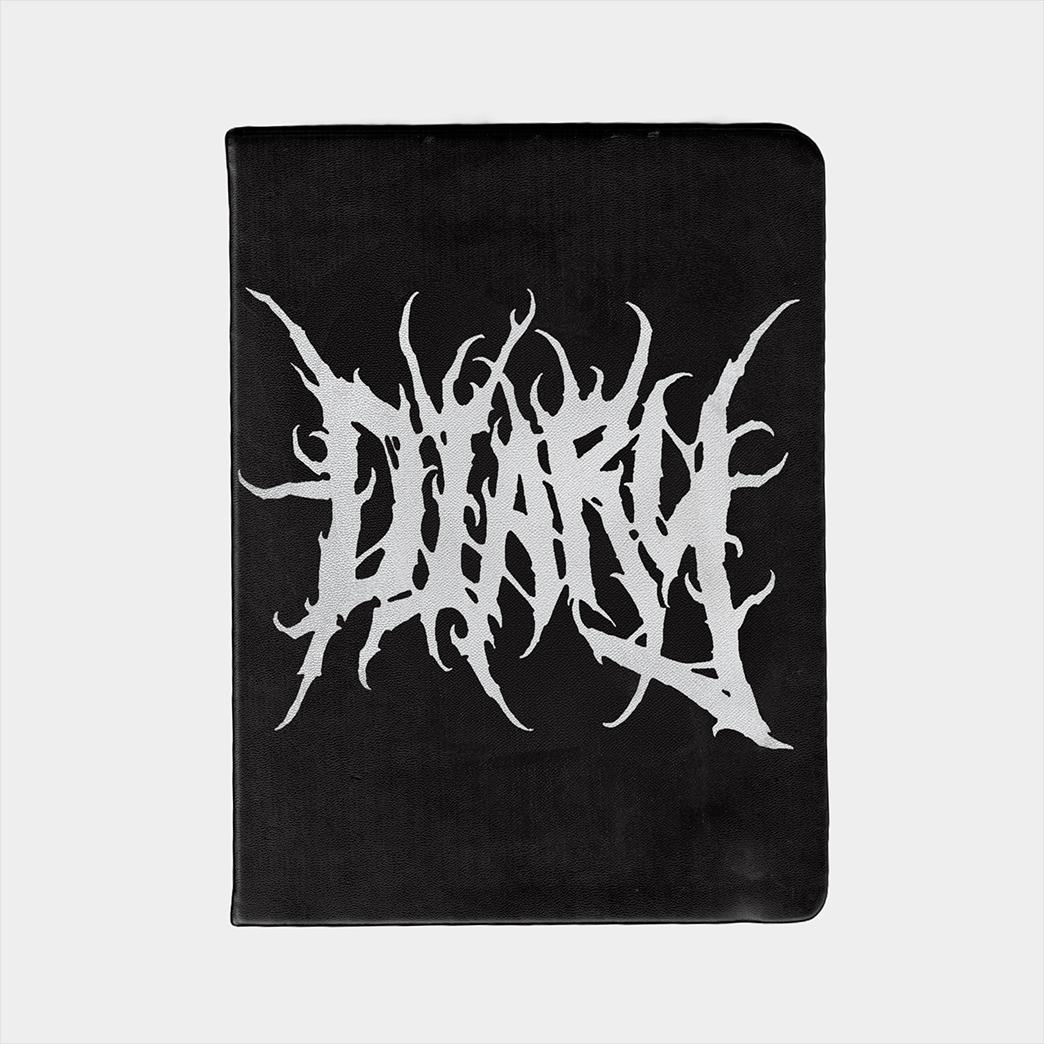 DIARY / Hand-lettered Gothic Diary Journal - Black Hardcover - Lined or ...