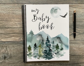 First Year Baby Memory Book Personalized Baby Album Modern - Etsy