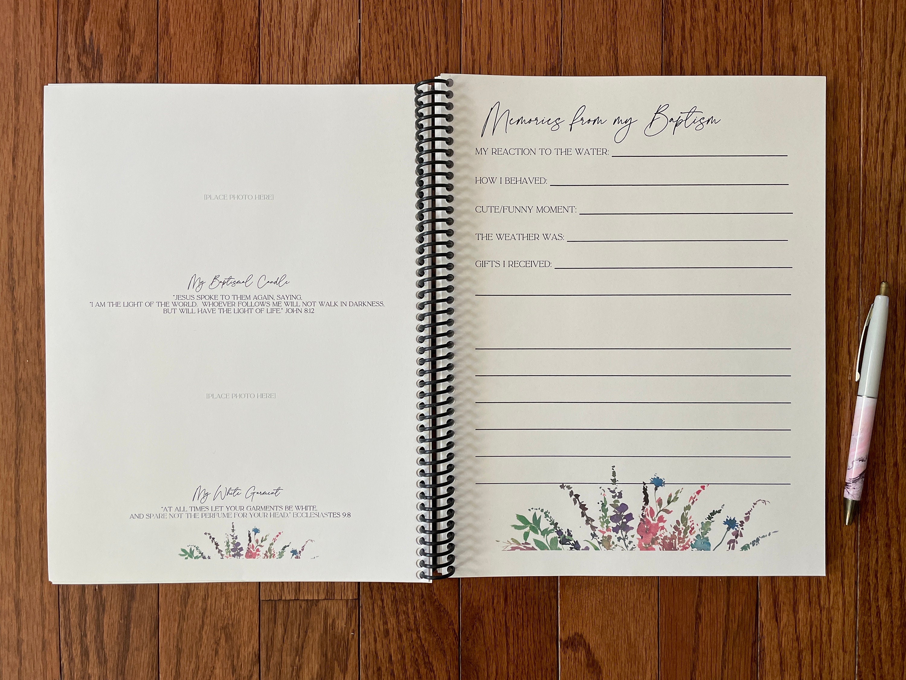 Catholic Sacrament Book- Wildflower-girl, Goddaughter Gift, Baptism ...