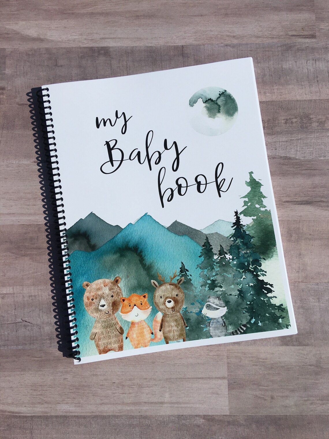 Baby Book Personalized Baby Book Woodland Book - Etsy