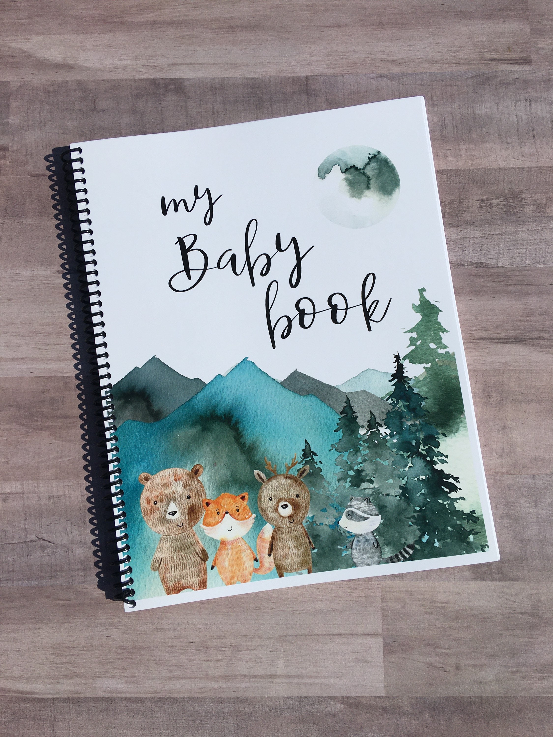 Baby Book Personalized Baby Book Woodland Book - Etsy
