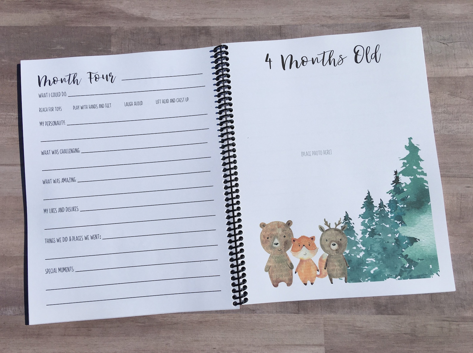 Baby Book Personalized Baby Book Woodland Book - Etsy