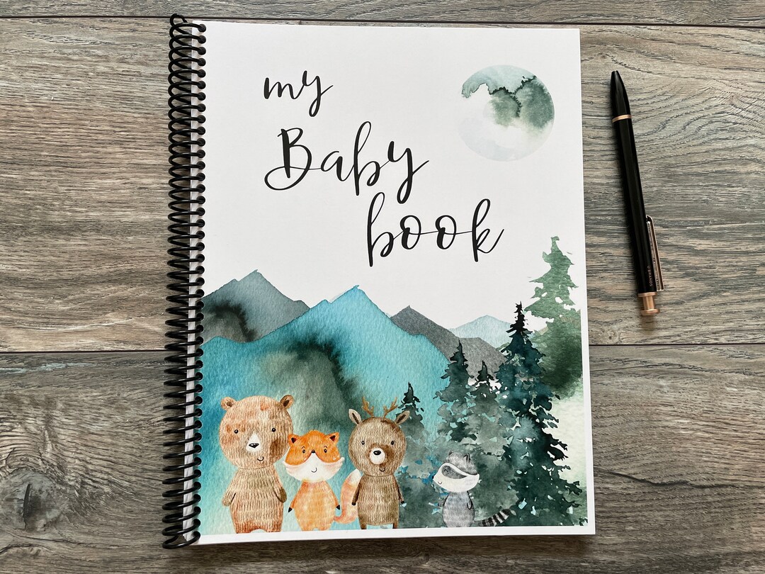 Baby Book | Personalized Baby Book, Woodland Book - Etsy