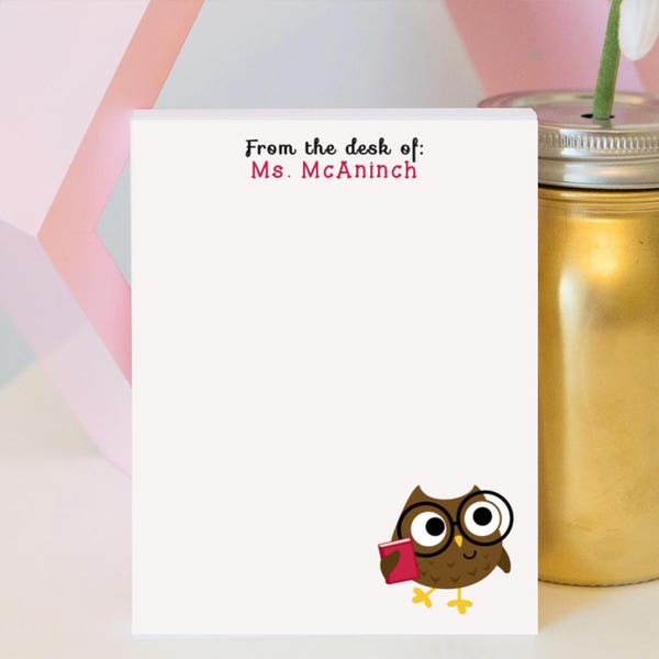 Owl Notepad - Etsy