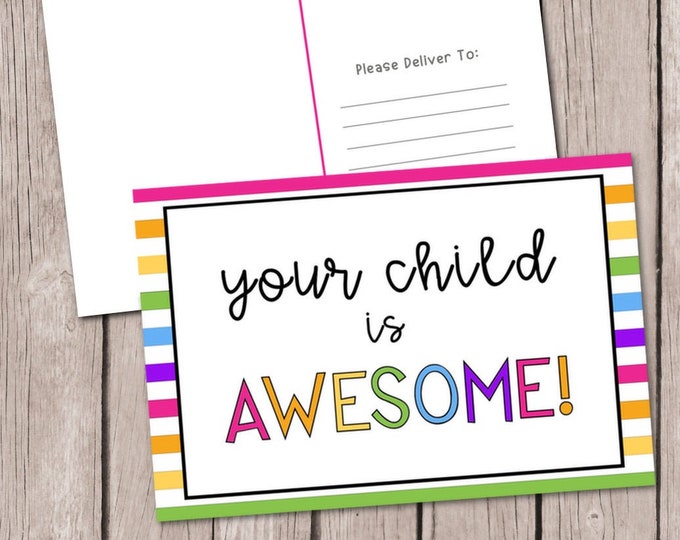 Happy Mail for Students your Child is Awesome Postcard for Students ...