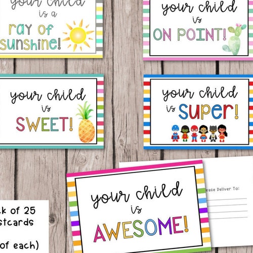 Happy Mail for Students BUNDLE 5 of Each Kind Postcard for - Etsy