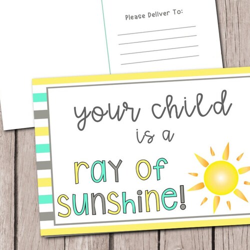 Postcard for Students Note From Teacher Happy Mail From - Etsy