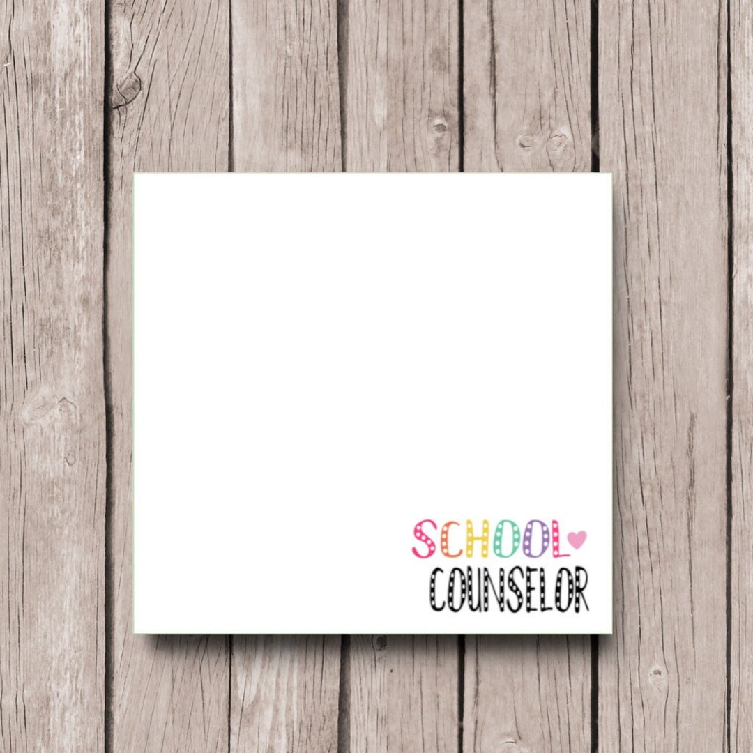 3x3 Inch School Counselor Sticky Note - School Counselor Gift ...