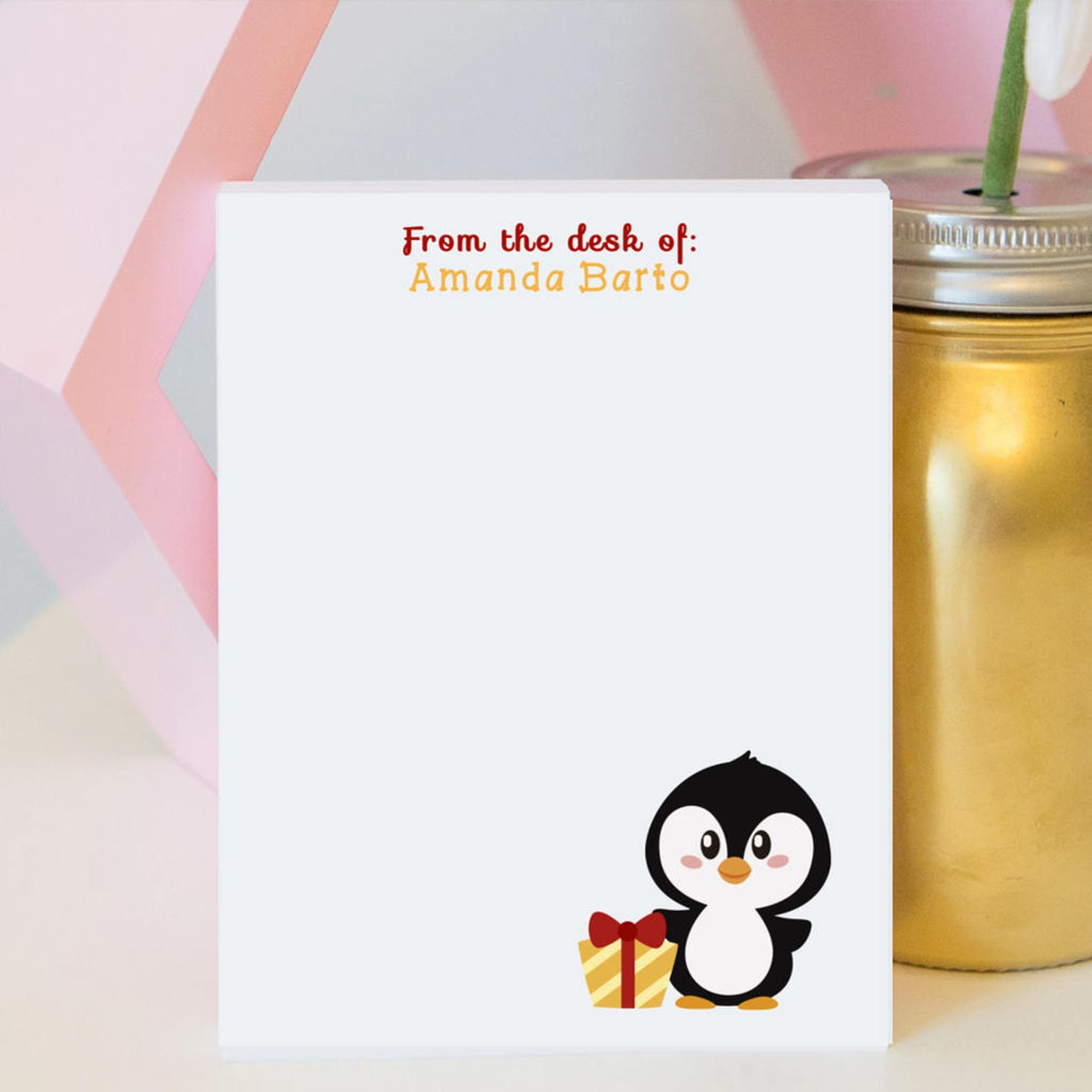 Holiday Notepad Holiday Penguin Notepad Penguin Penguin | Etsy