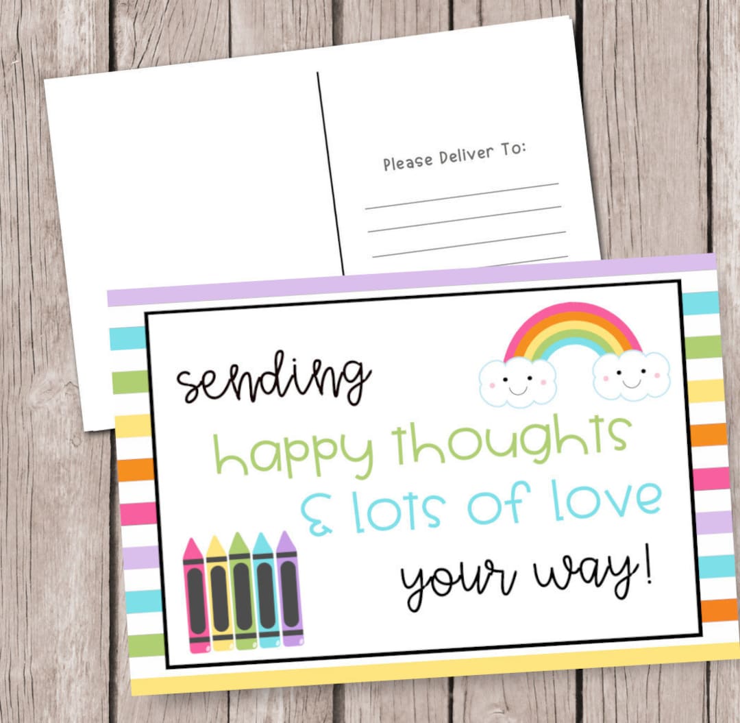 Happy Mail for Students (happy Thoughts & Lots of Love) - Postcard for ...