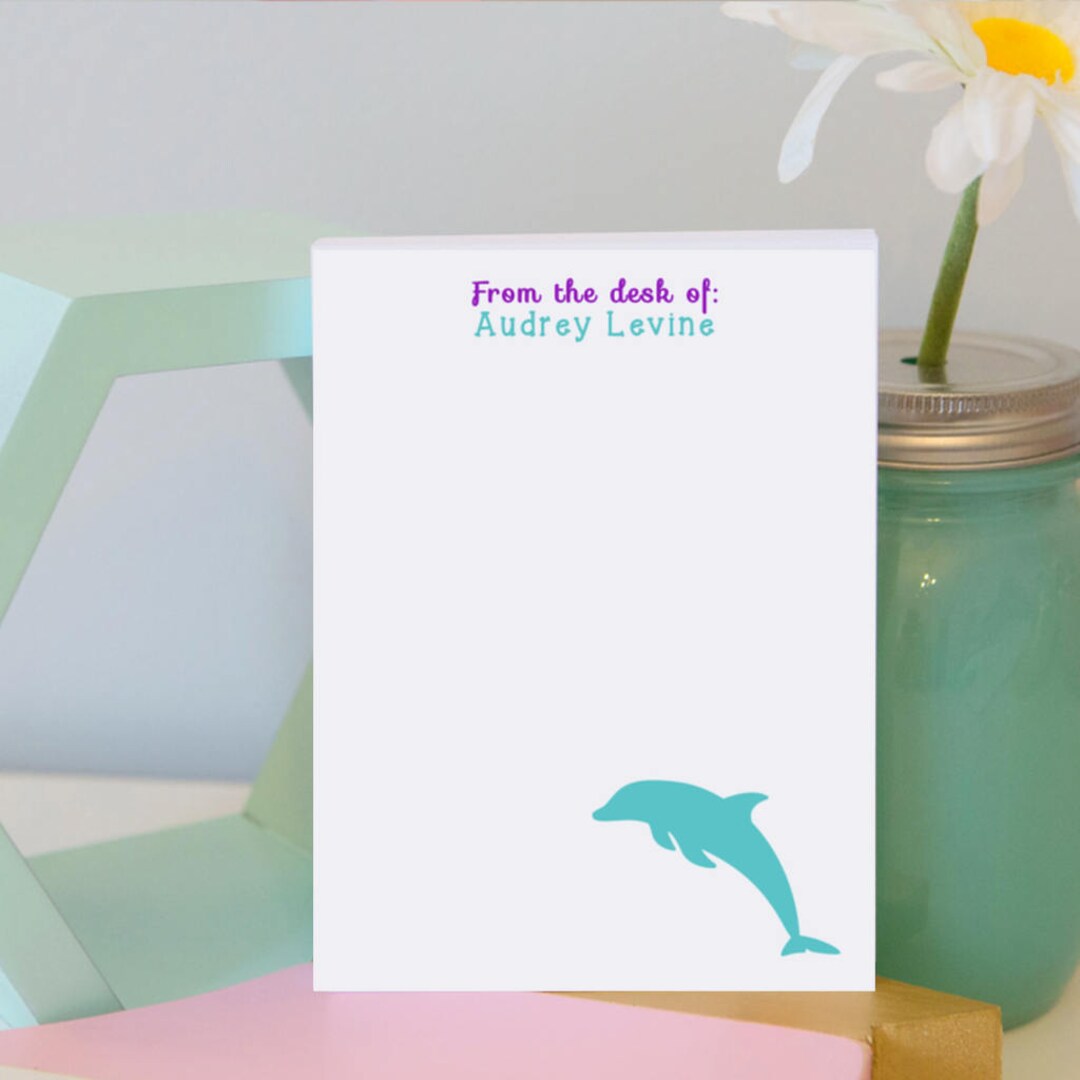 Dolphin Notepad - Personalized Notepad - Dolphin Gift - Dolphin Lover ...