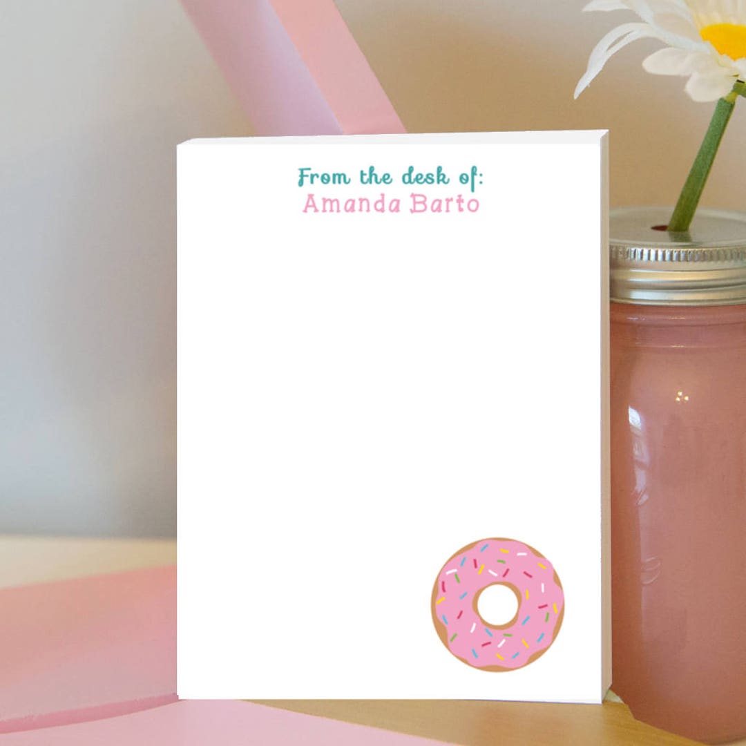 Personalized Donut Notepad - Donut Notepad - Donut - Donut Lover - Don ...